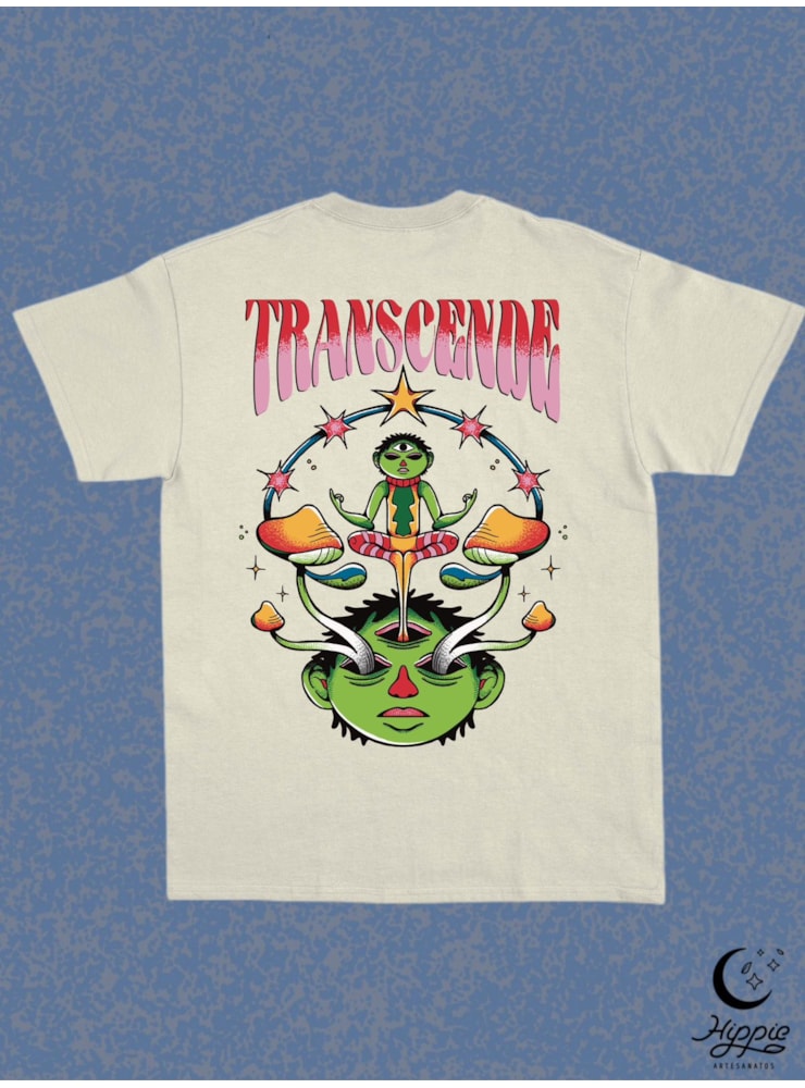 Camiseta Transcende - Off-White - Frente e Verso