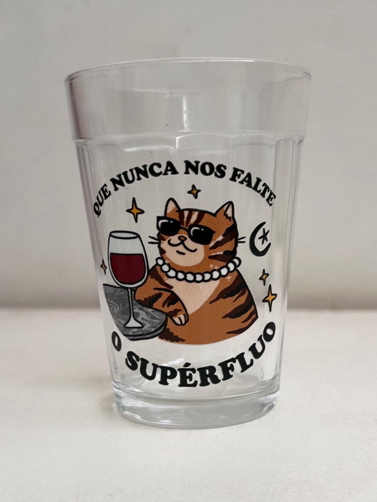 Copo Gato Supérfluo - Vidro 190ml