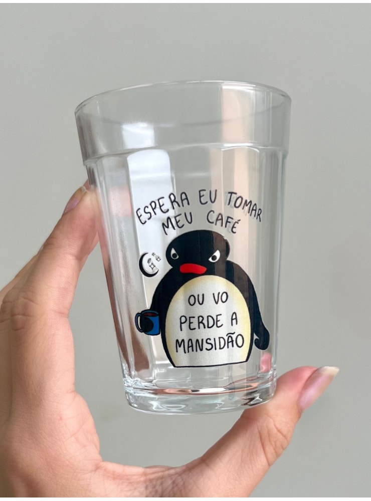 Copo Pingu Mansidão - Vidro 190ml