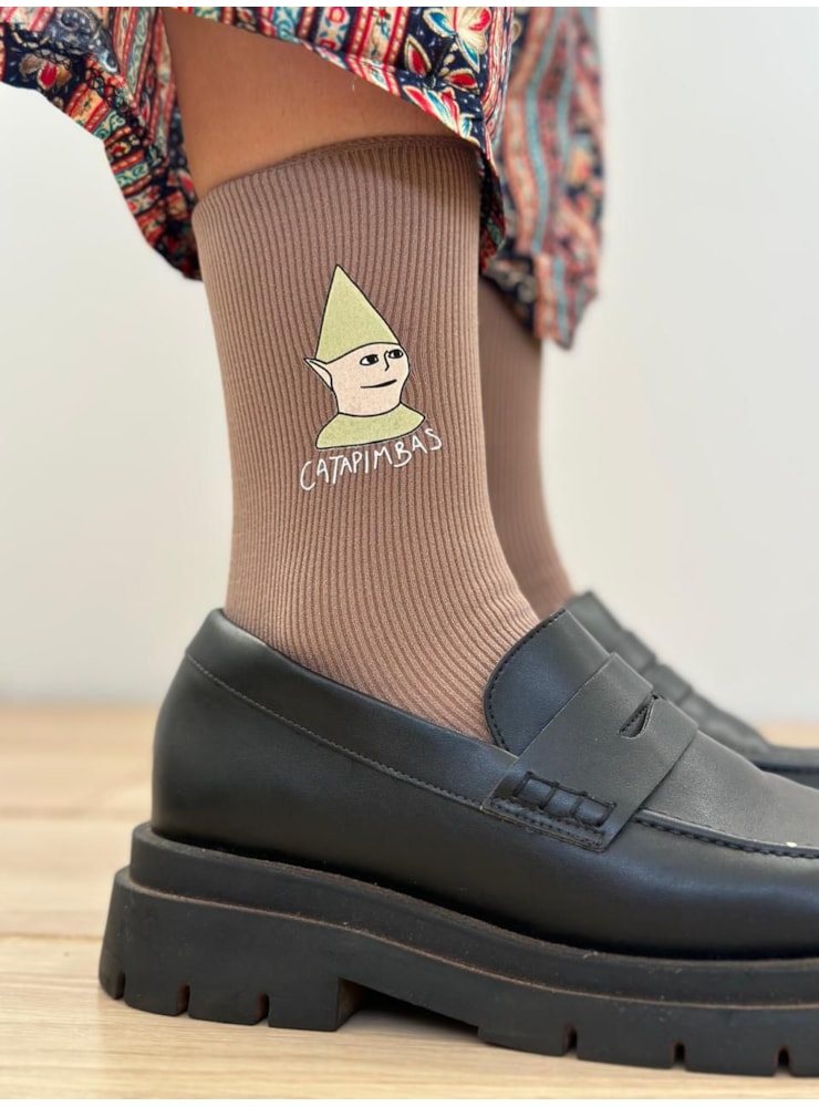 Par de Meias Catapimbas - Capuccino Escuro